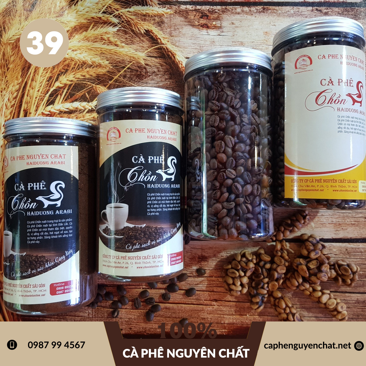 Cà phê chồn nuôi trang trại thượng hạng - số 46 - Cà Phê Nguyên Chất